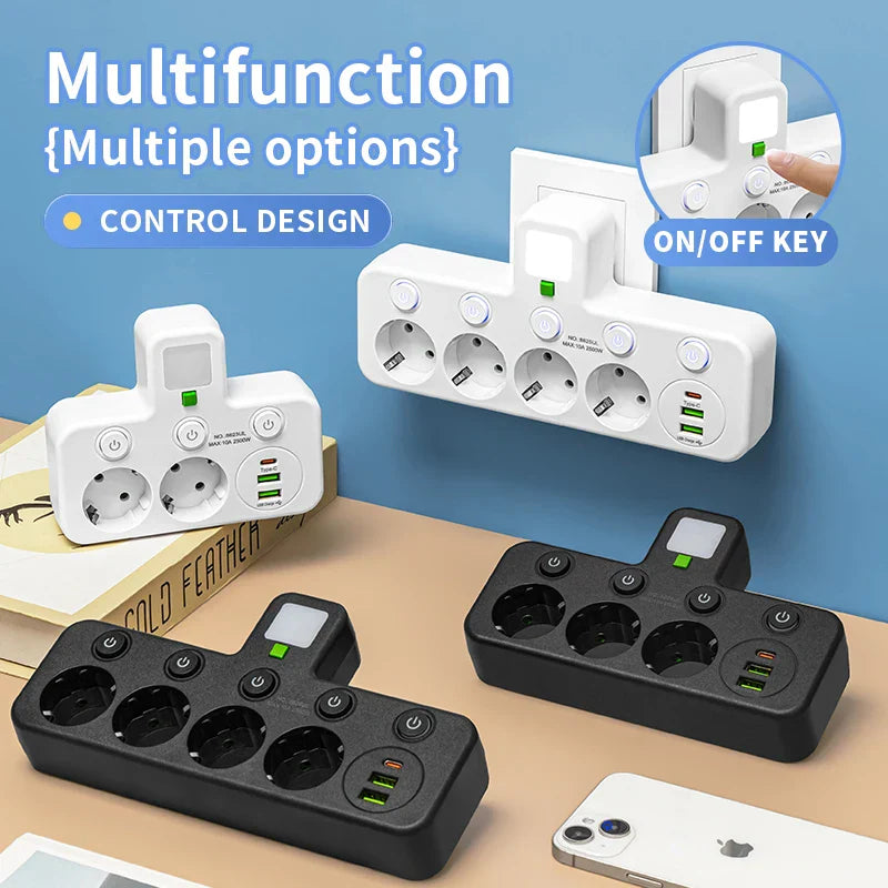 Multiprise Murale Compacte 4 Prises + USB-C – TéléAchat EXPRESS
